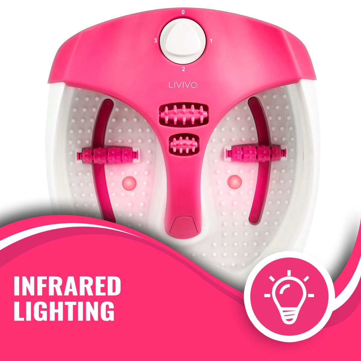 INFRARED VIBRATING WET BATH FOOT SPA MASSAGER PEDICURE FOOTSPA SOOTHING ...